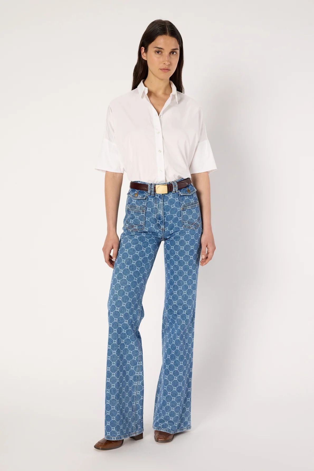 Blugi evazati cu monograma ANNA – Gerard Darel